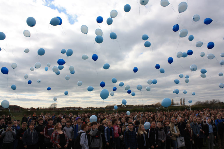 Woodham students release balloons in memory of Emily - Aycliffe Today ...